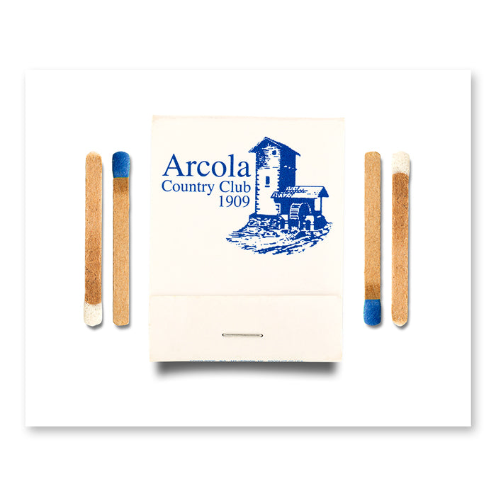Golf Art || Arcola Country Club Matchbook – Good Boy Originals